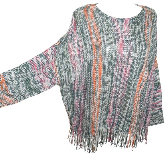 Laurie Felt | Sweaters | Laurie Felt Oversized Baja Sweater With Fringe ...